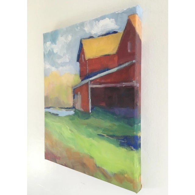 "The Farmstead" Contemporary Expressionist Style Rural Landscape Oil ...