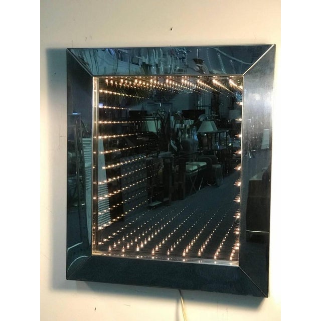 Chrome 1970s Infinity Mirror | Chairish