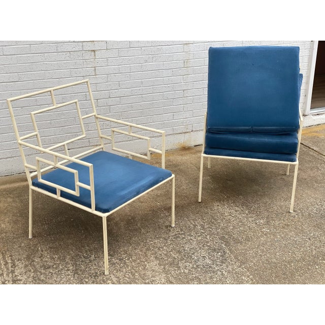 Mr. Brown London Fitzroy Blue Chairs - a Pair | Chairish
