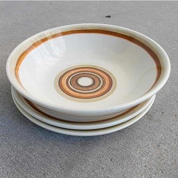 1960s Vintage Mod Bullseye Sun Pattern Plates - Set of 3 | Chairish