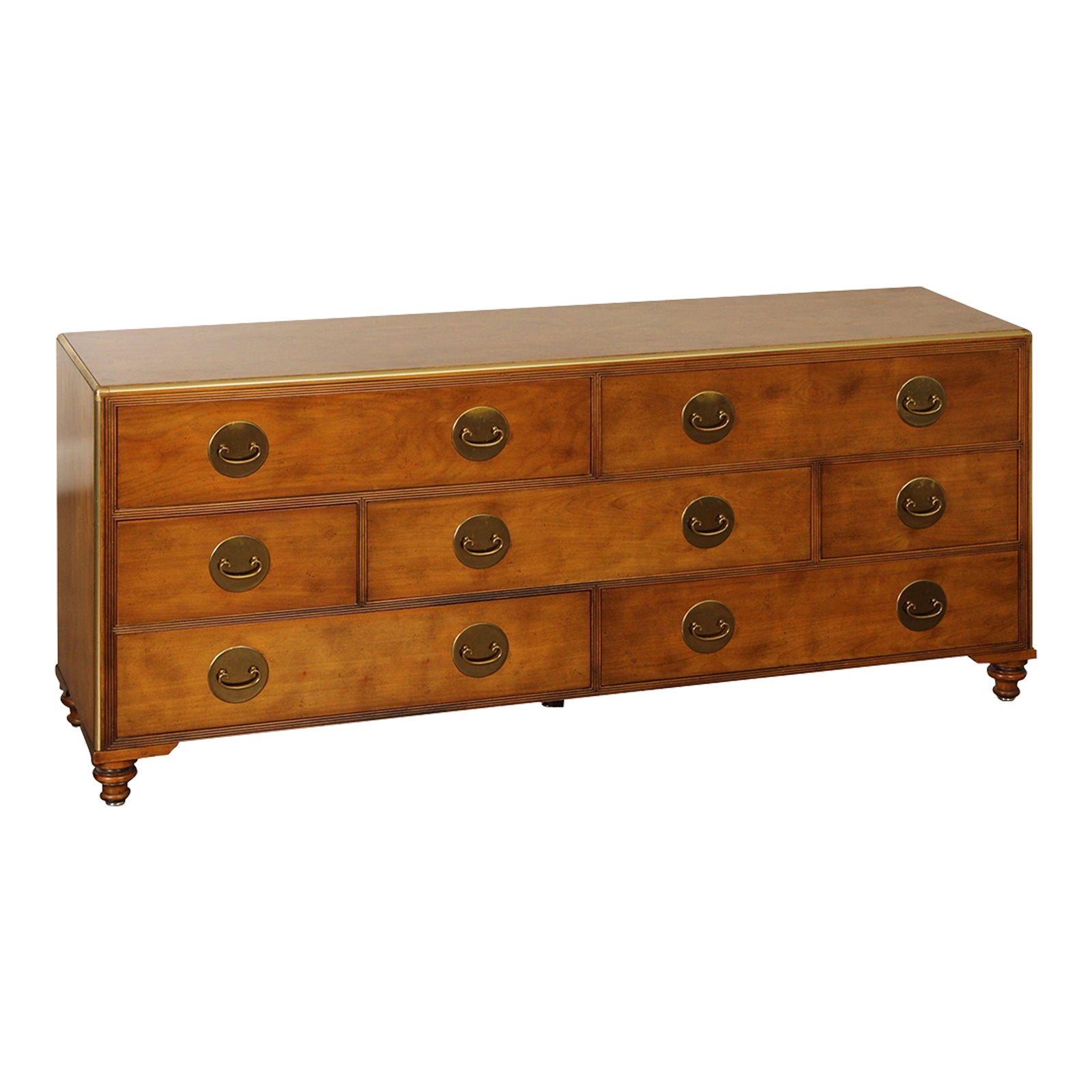 Baker Asian Style Walnut Chest of Drawers | Chairish