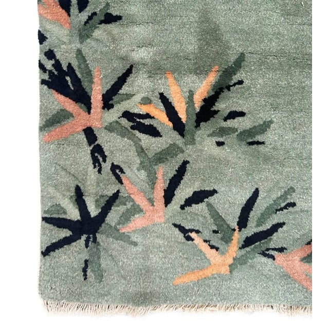 1920s Mint Green Floral Antique Chinese Art Deco Wool Rug 2'08" X 4'05 ...