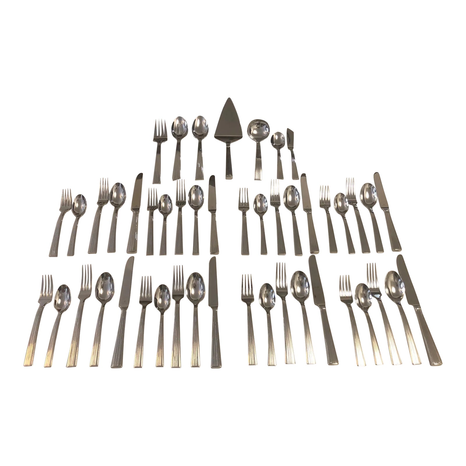 Vera Wang 47-Piece Cutlery and Host and Serving Set in 18/10 Stainless ...