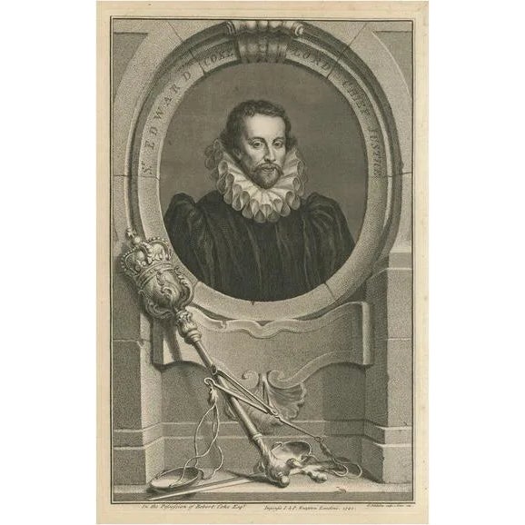 Portrait of Sir Edward Coke, Paper | Chairish