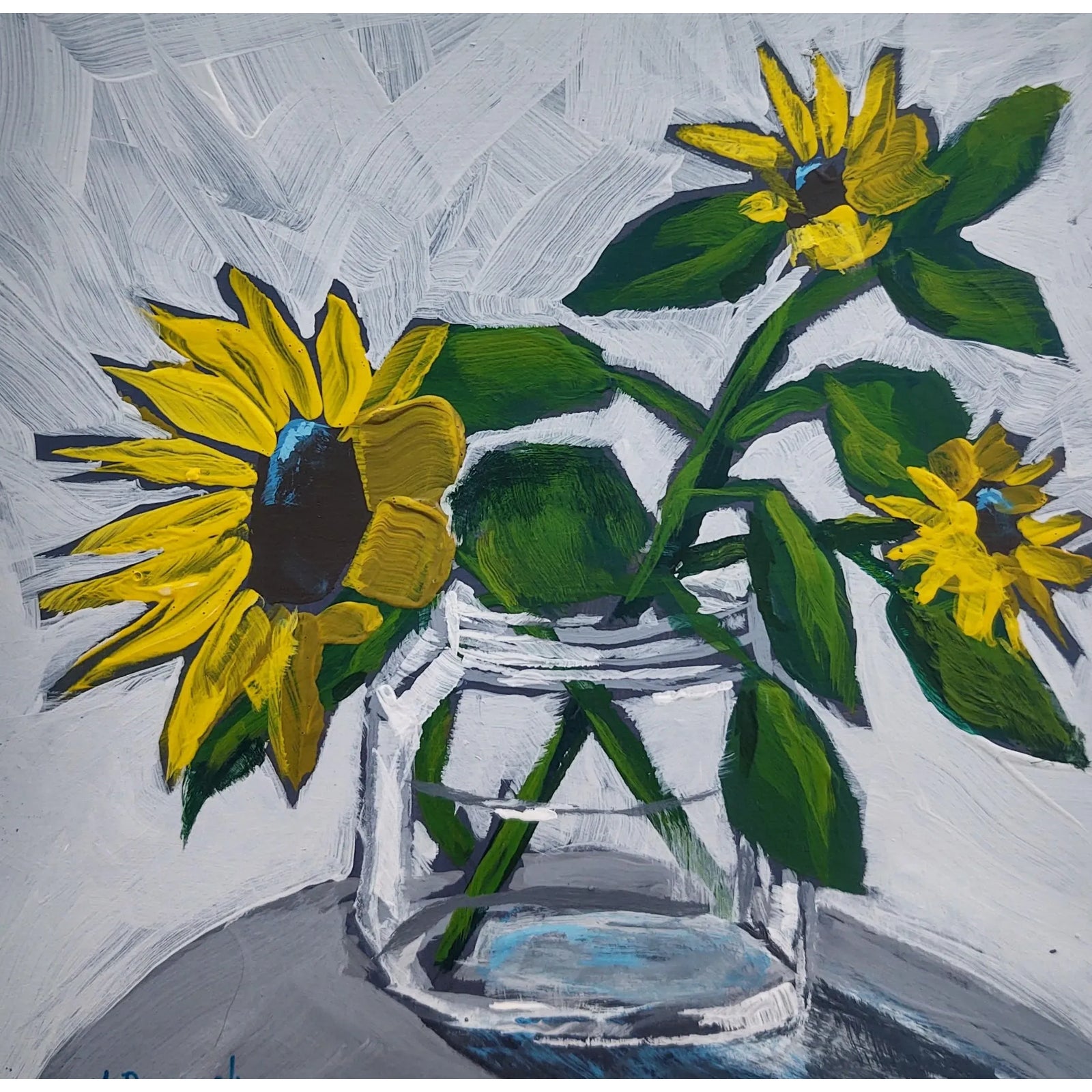 "The Three Amigos" Contemporary Original Floral Still Life Painting by ...