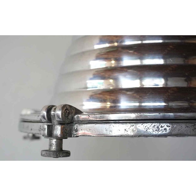 German Wiska Vintage Style Aluminum Ship's Beehive Pendant Light | Chairish