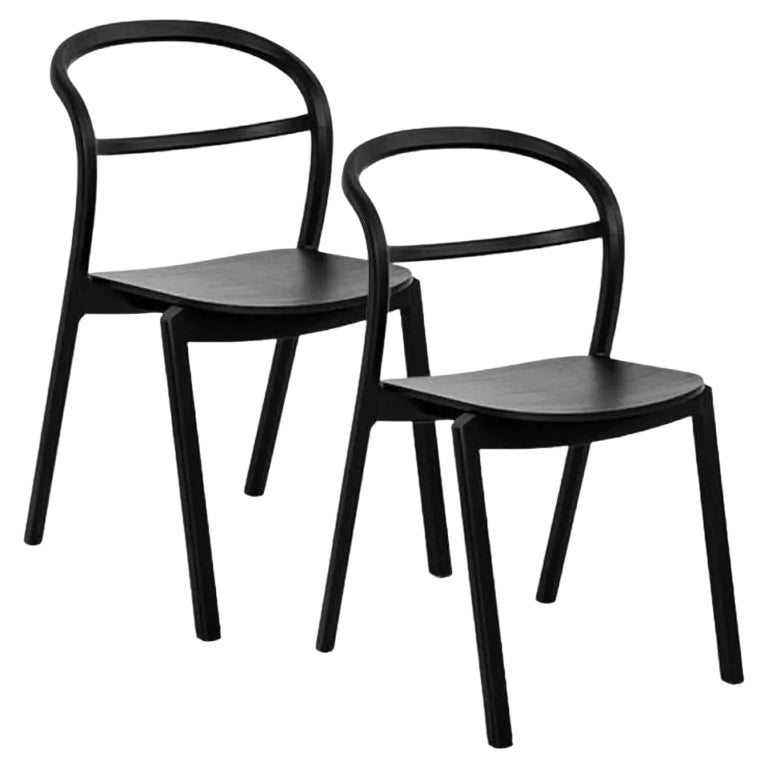 Set of Kastu Black Chairs by Made by Choice | Chairish
