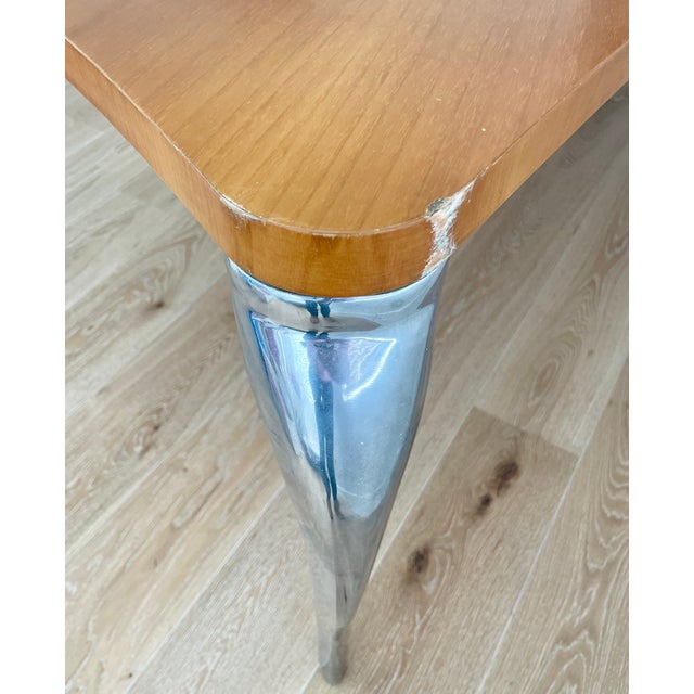 Italian Large 1990's Sunburst Design Cherry Table | Chairish