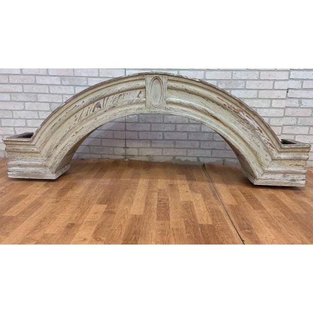 Early 1900s Vintage French Style Architectural Wood Crafted Dual ...