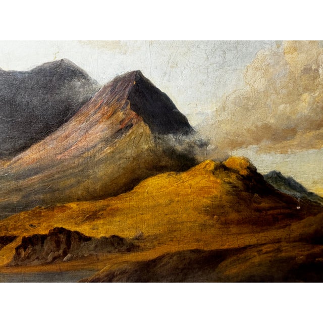 Early 19th Century Oil Painting Mount Snowdon North Wales Attributed ...
