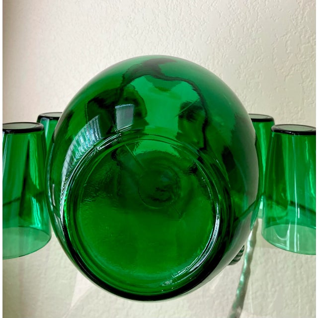 Mid-Century Anchor Hocking Roly-Poly Forest Green Beverage Set- 7 ...