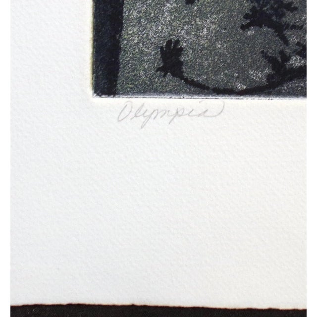 1980s "Olympia" Pine Trees Landscape Etching by Catherine Ruane O ...