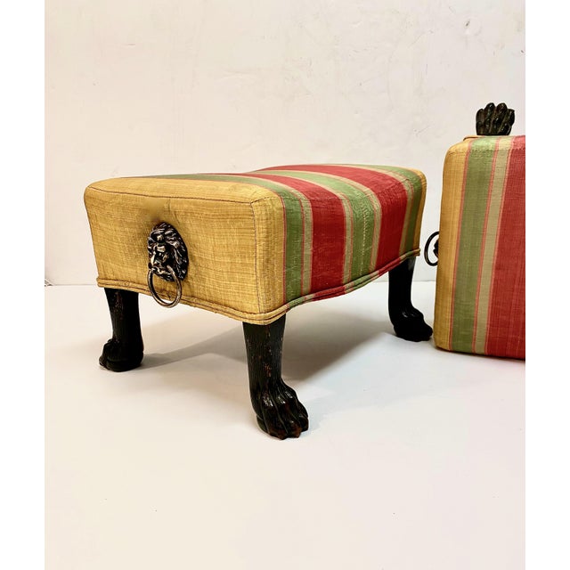 Regency Foot Stools - A Pair | Chairish