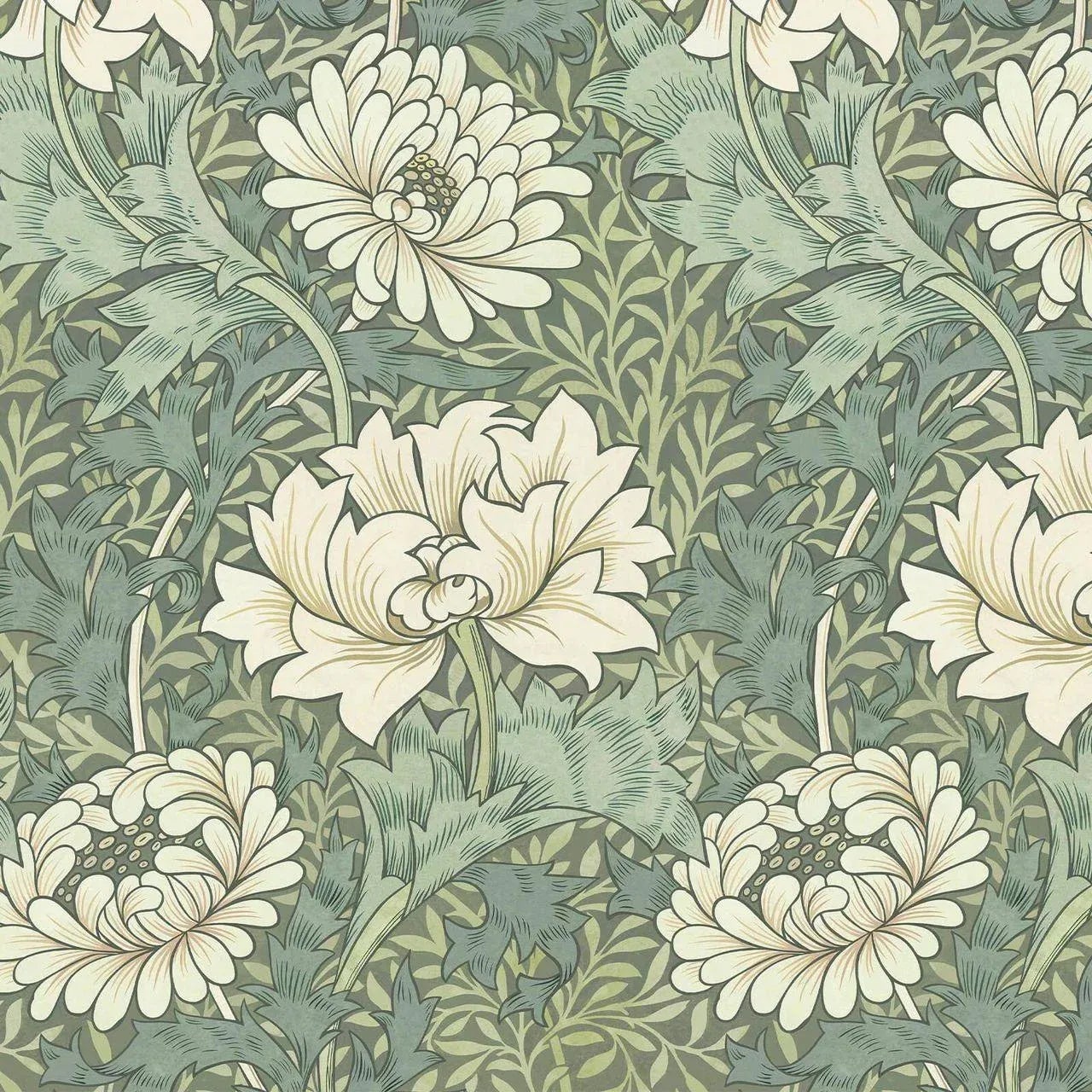 CHRYSANTHEMUM MAGNA Wallpaper - Sap Sample | Chairish