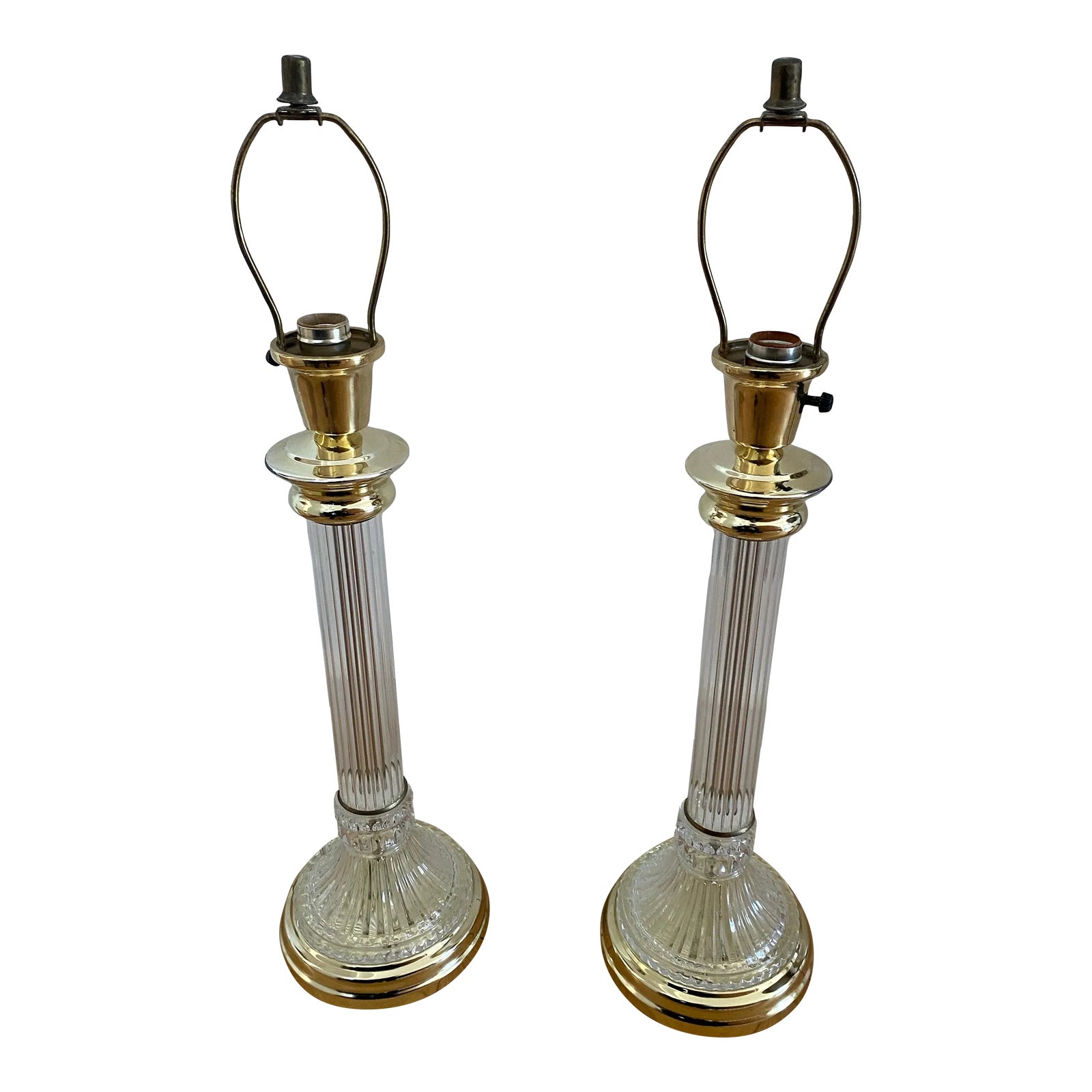 Pair of Vintage Hollywood Regency Style Table Lamps | Chairish