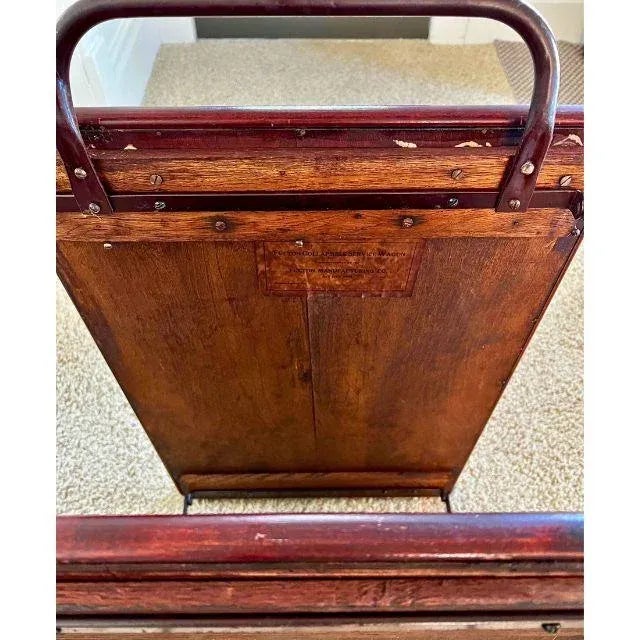 Early 1900s Industrial, Two-Tier Bar Cart by Fulton Manufacturing Co ...