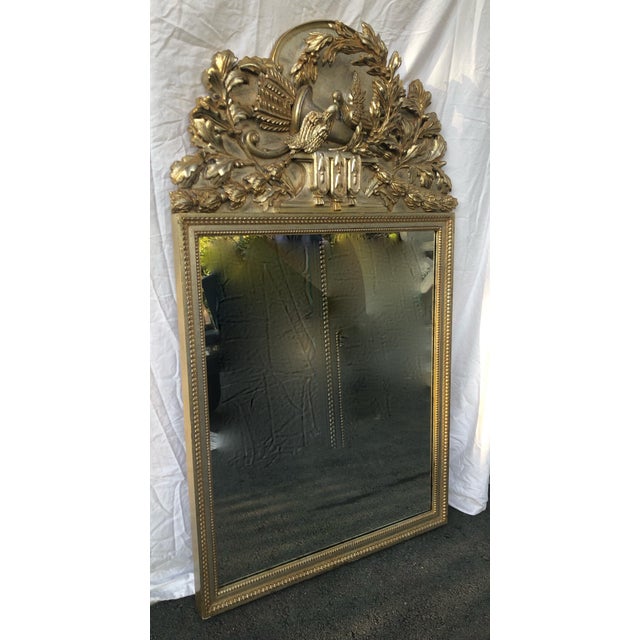 LaBarge Italian Neoclassical Wall Mirror Hand-Carved Frame | Chairish