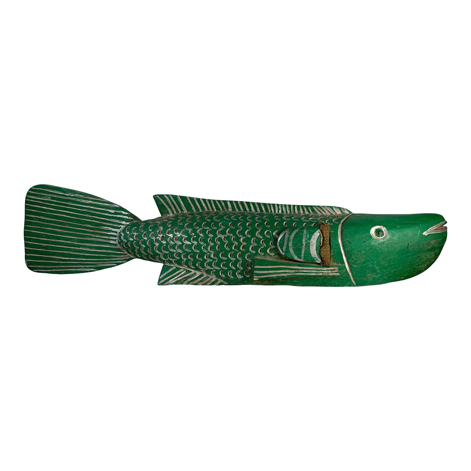 Late 20th Century African Carved Wooden Ceremonial Sculptured Fish Bozo ...