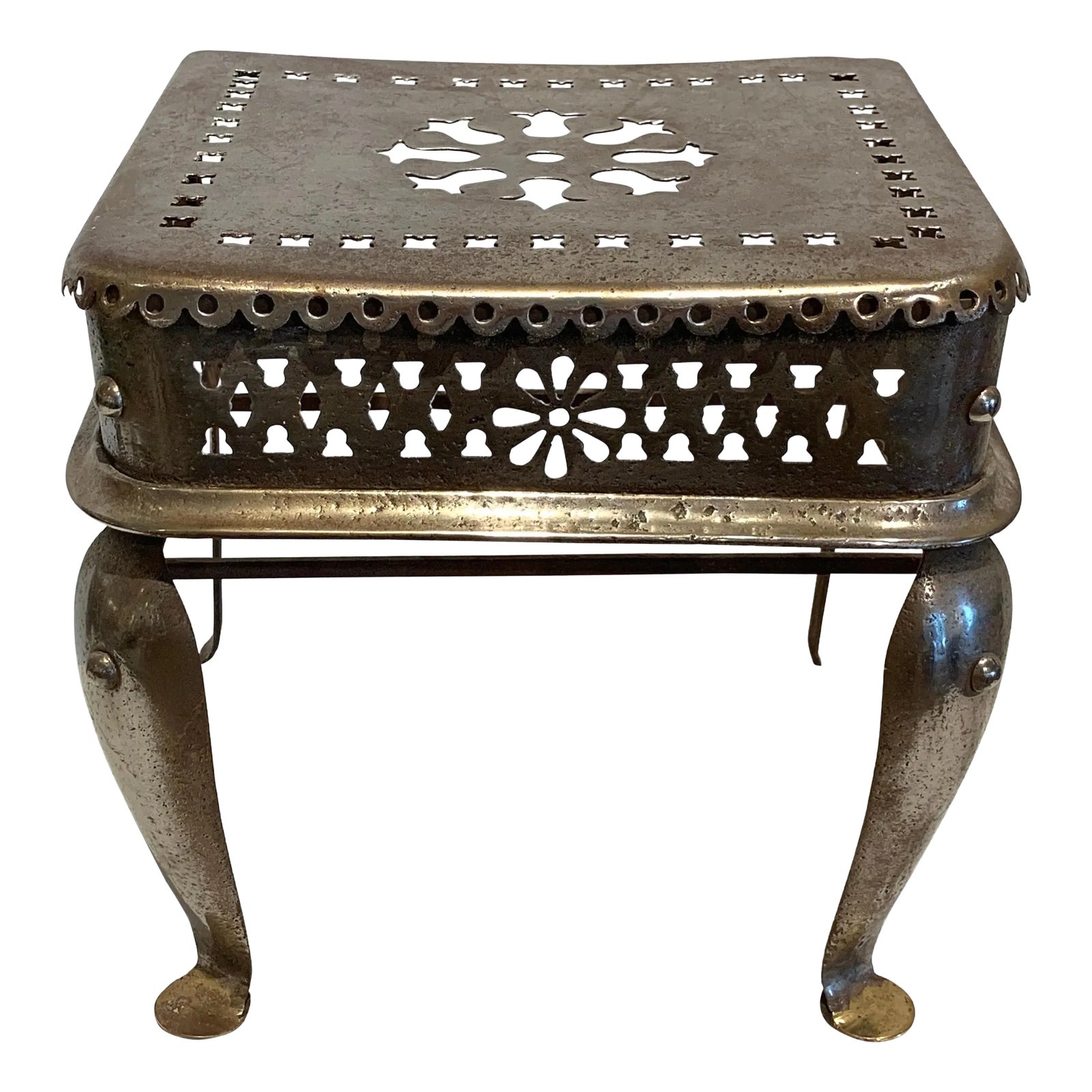 English Paktong Fireplace Footman / Stand | Chairish
