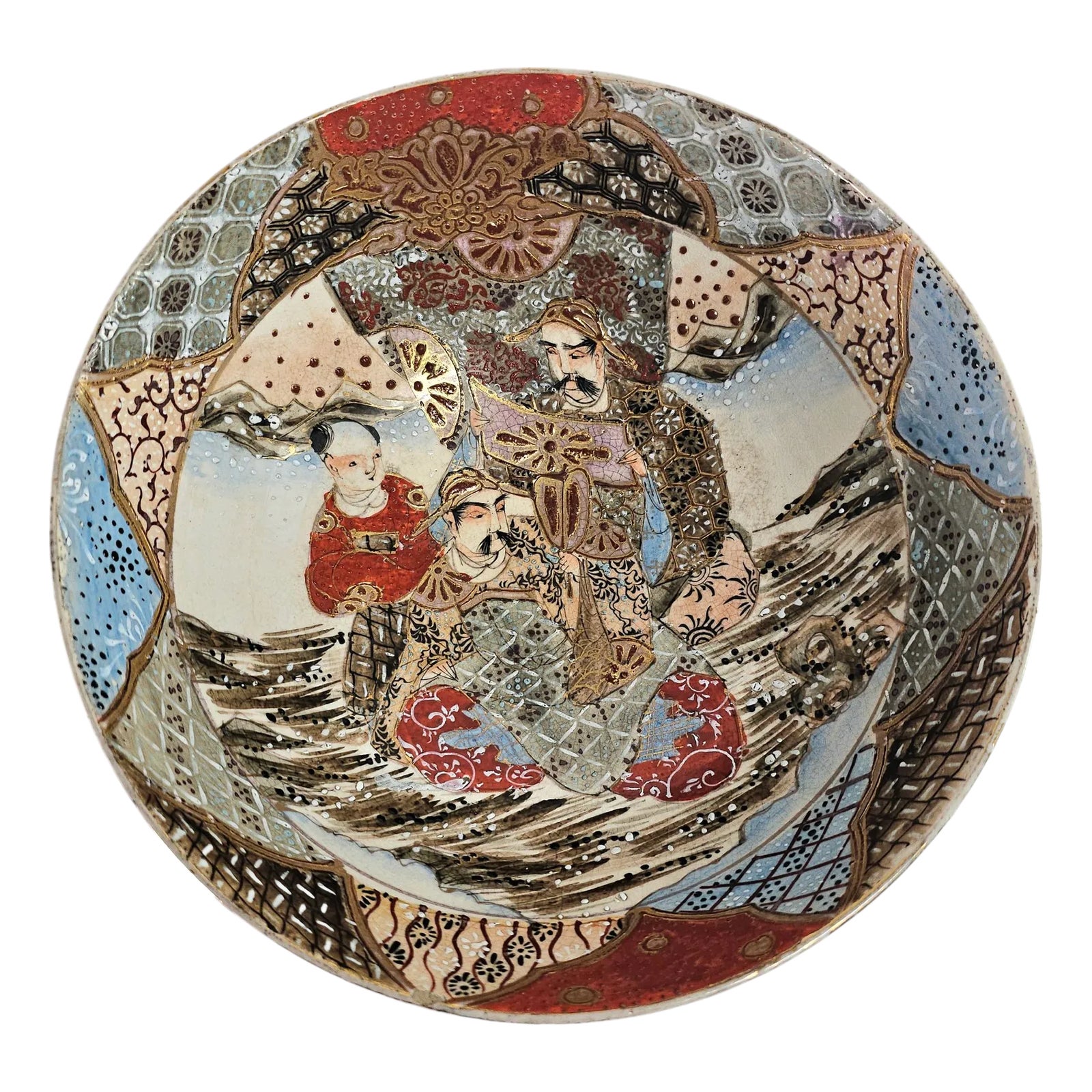 Antique Meiji-Period Japanese Satsuma Bowl by Yasuda Co, Kyoto ...