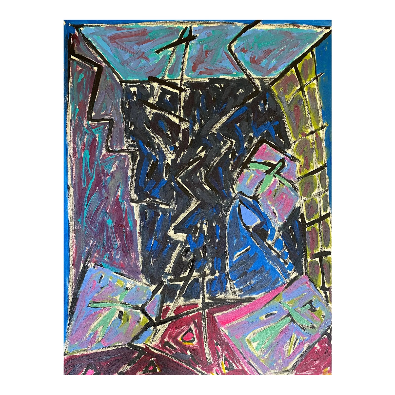 1985 Adrienne Anderson Abstract Painting | Chairish