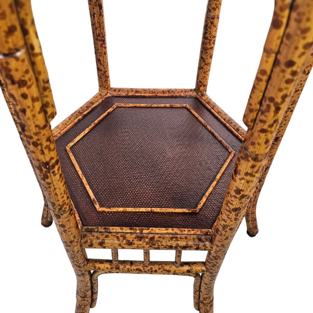 Rattan Tortoise Shell Bamboo Wicker Plant Stands | Chairish