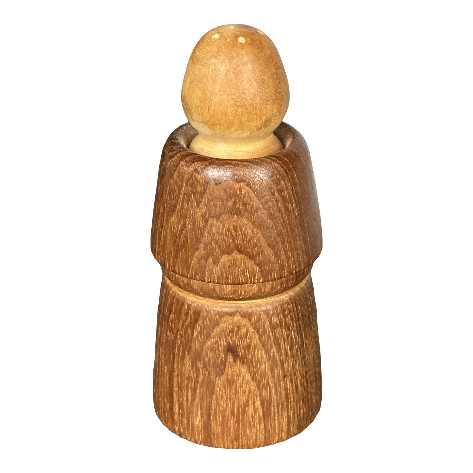Mid Century Modern Danish Teak Wood Salt Shaker | Chairish