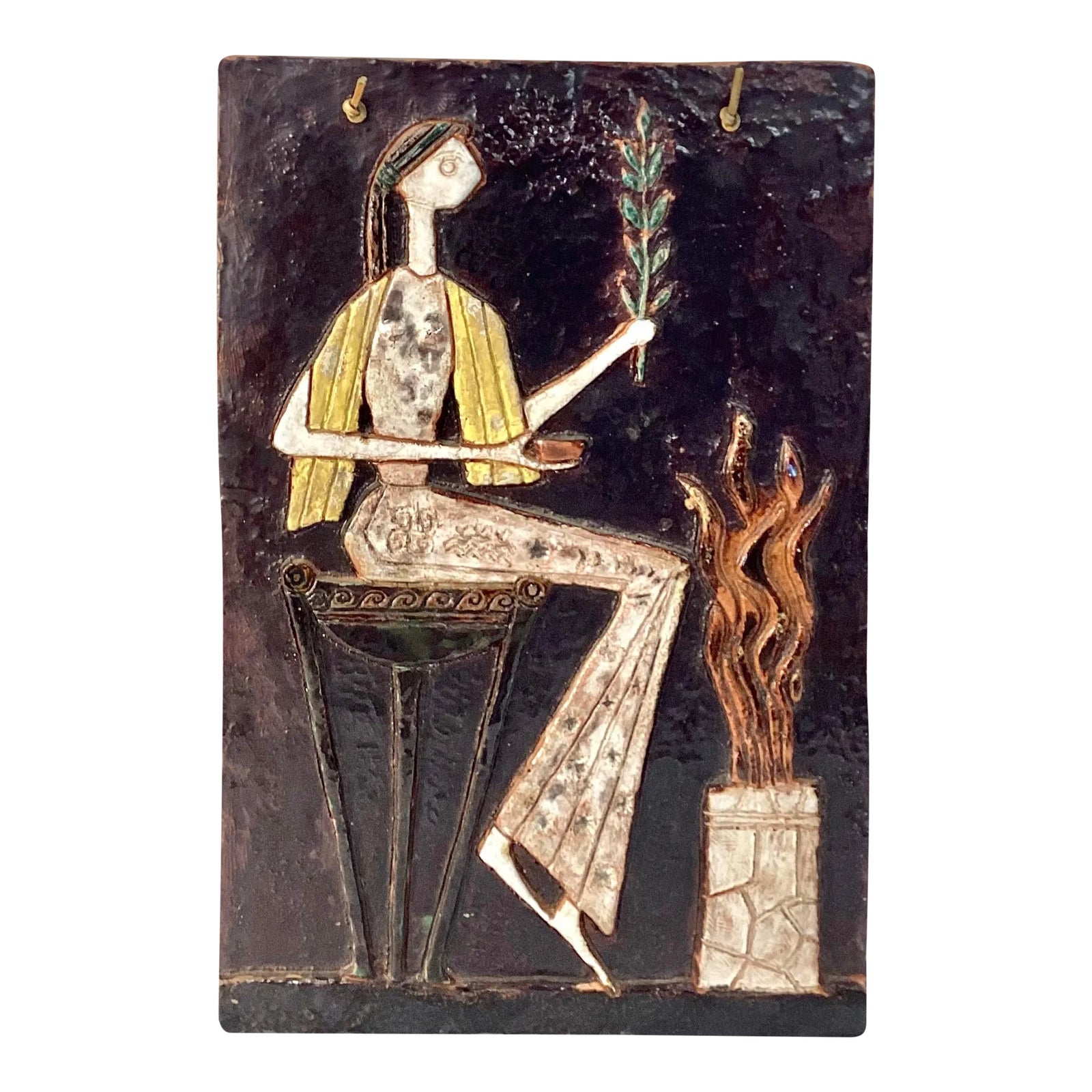 Oracle of Delphi Ceramic Wall Art | Chairish