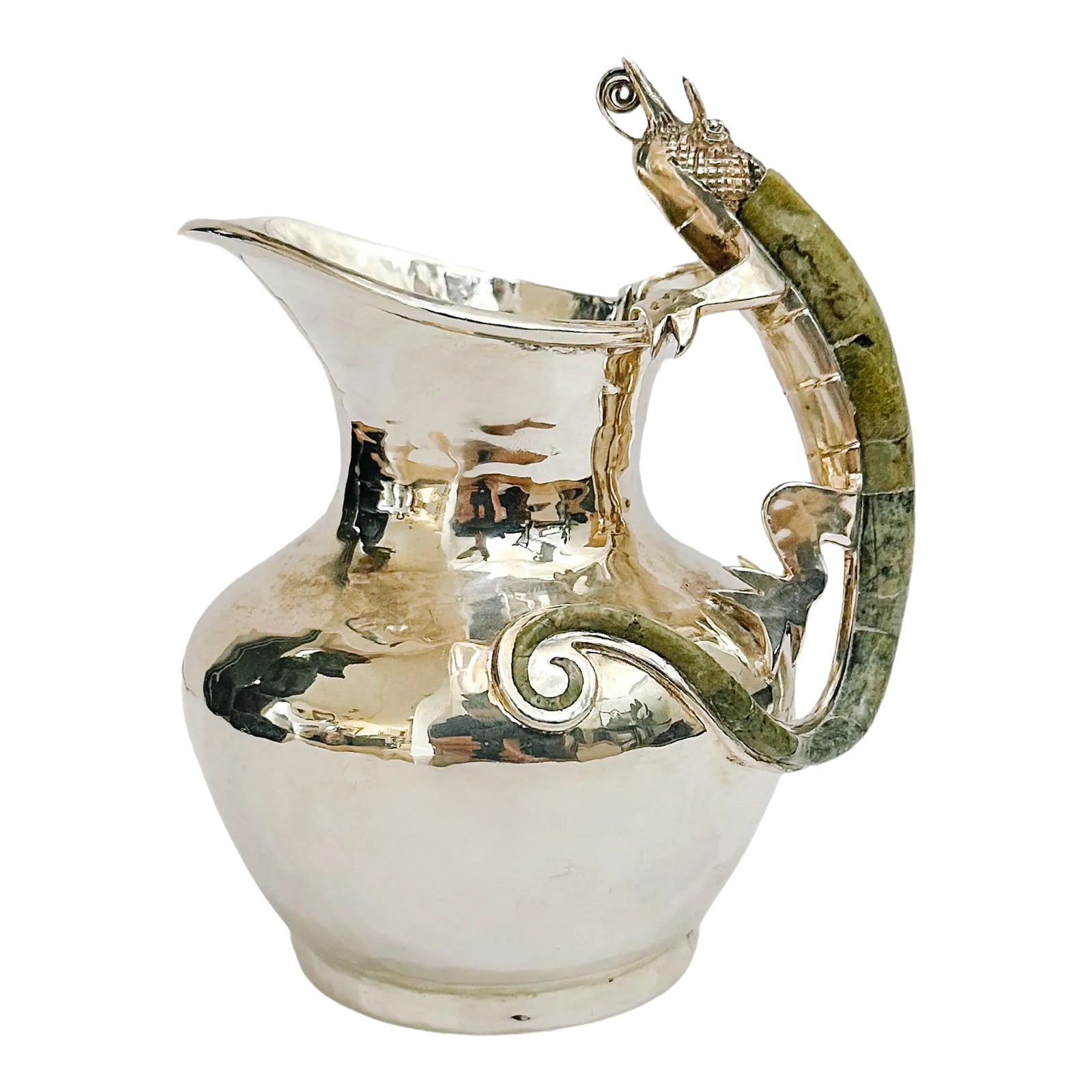 1960s Wolmar Castillo Silver Plate Pitcher With Stone-Inlaid Lizard ...