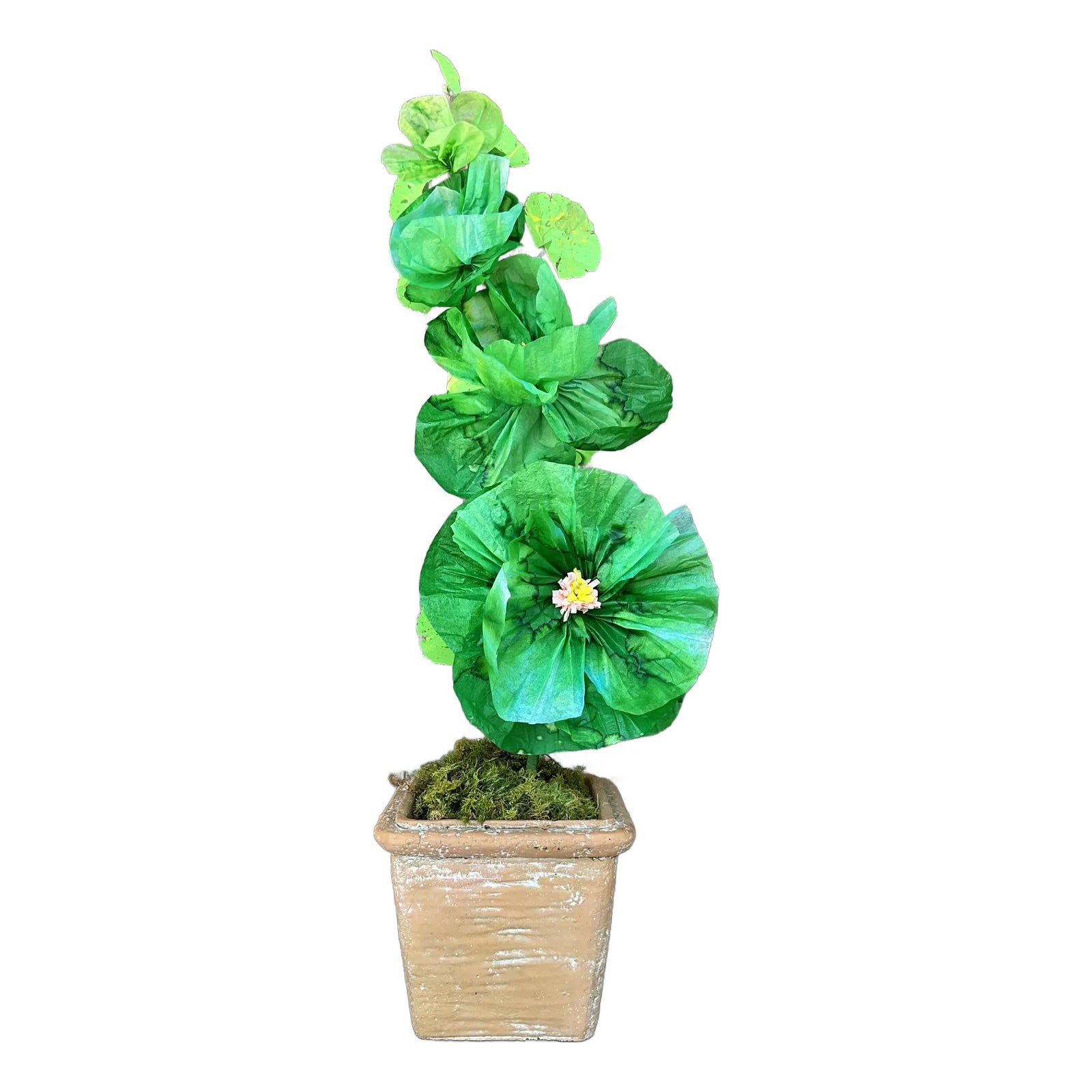 Contemporary Hand Rolled Paper Flowers | Chairish