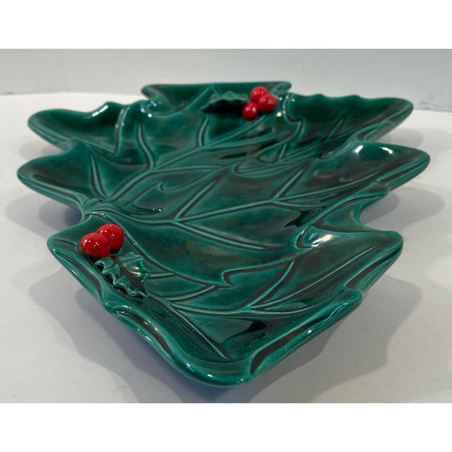 Vintage Ceramic Holiday Tree Serving Dish | Chairish