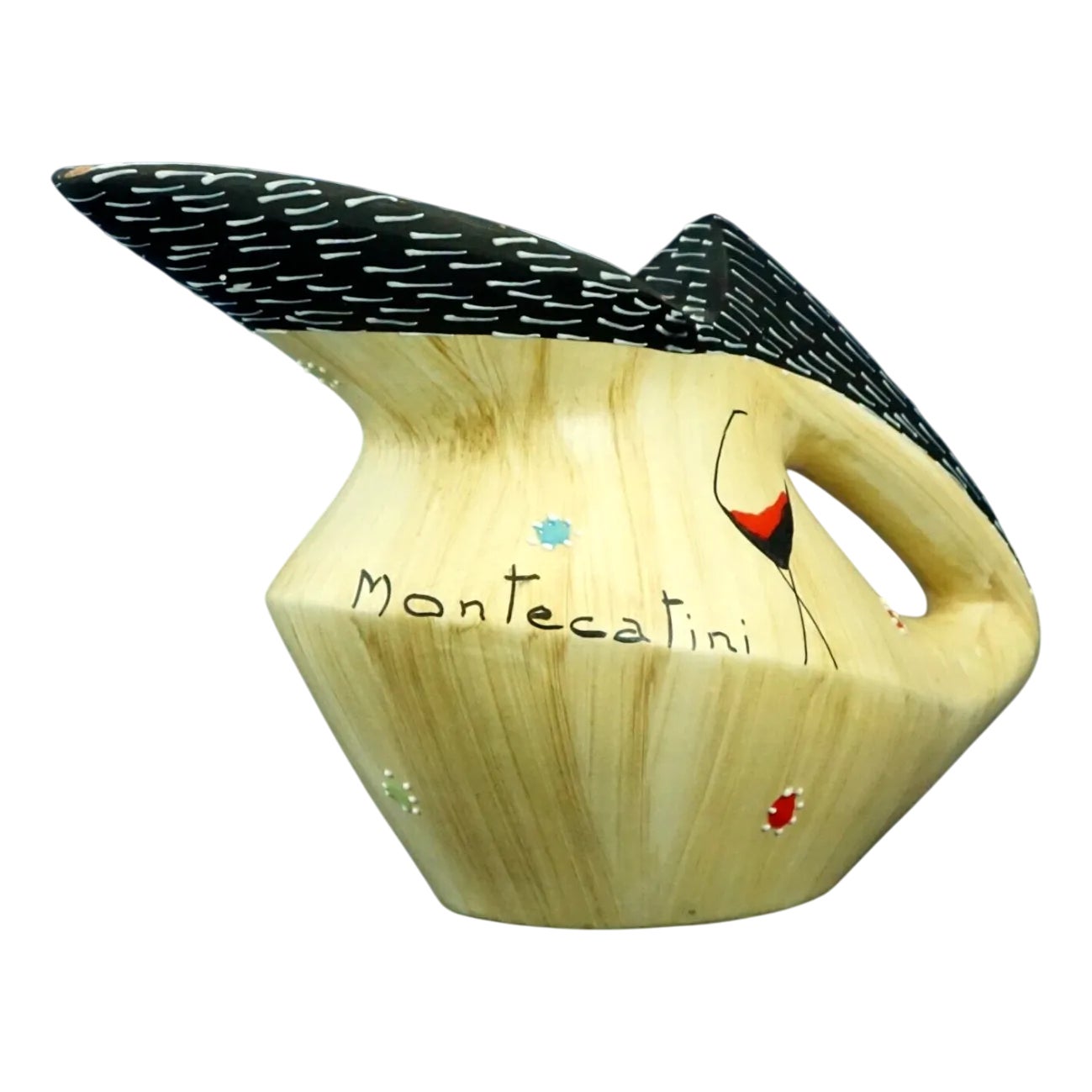Ceramic Jug Vase by Serafino Volpi for Cama Deruta, Italy, 1960s | Chairish