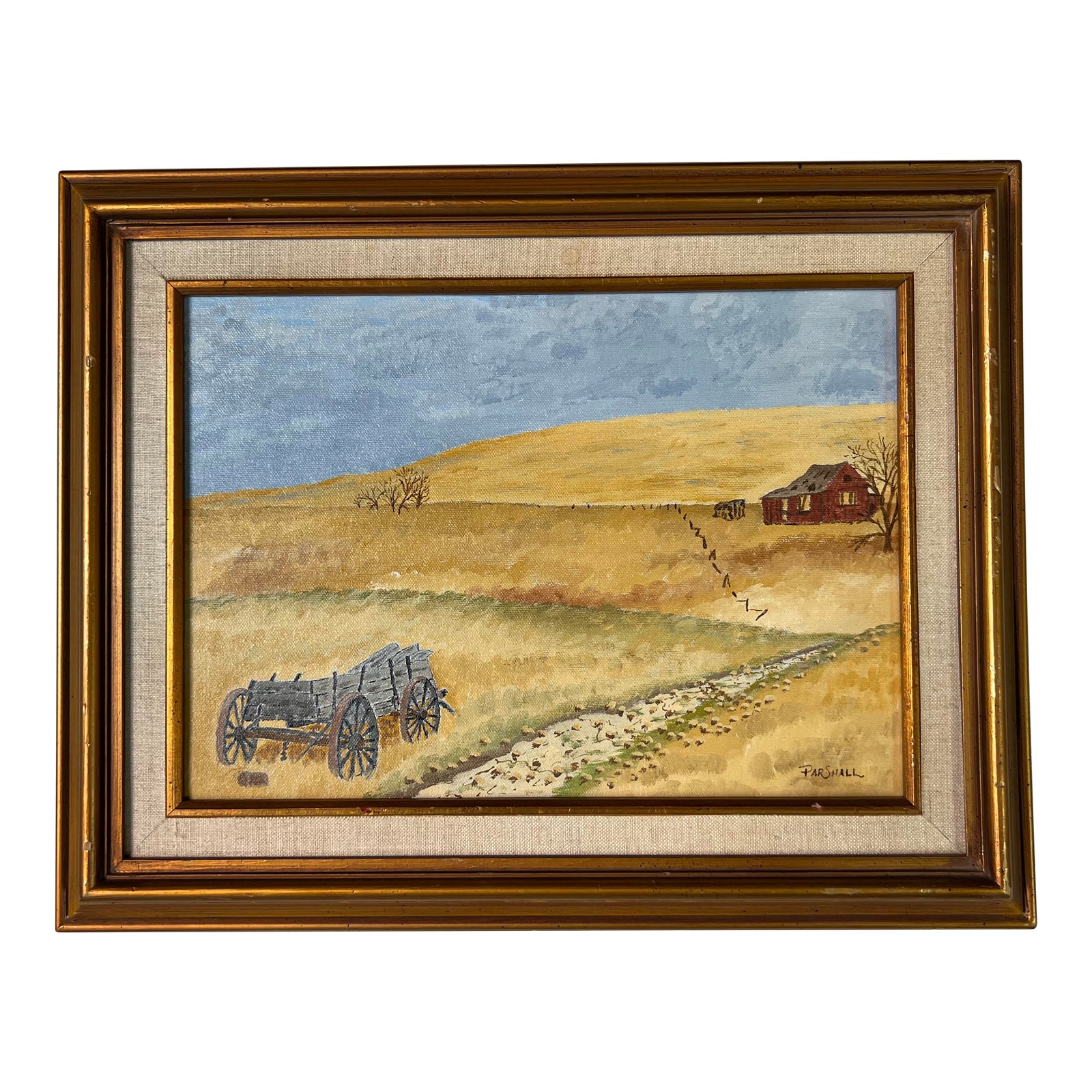 1970's Ray Parshall " Abandoned " Impressionist Farm Landscape Oil ...