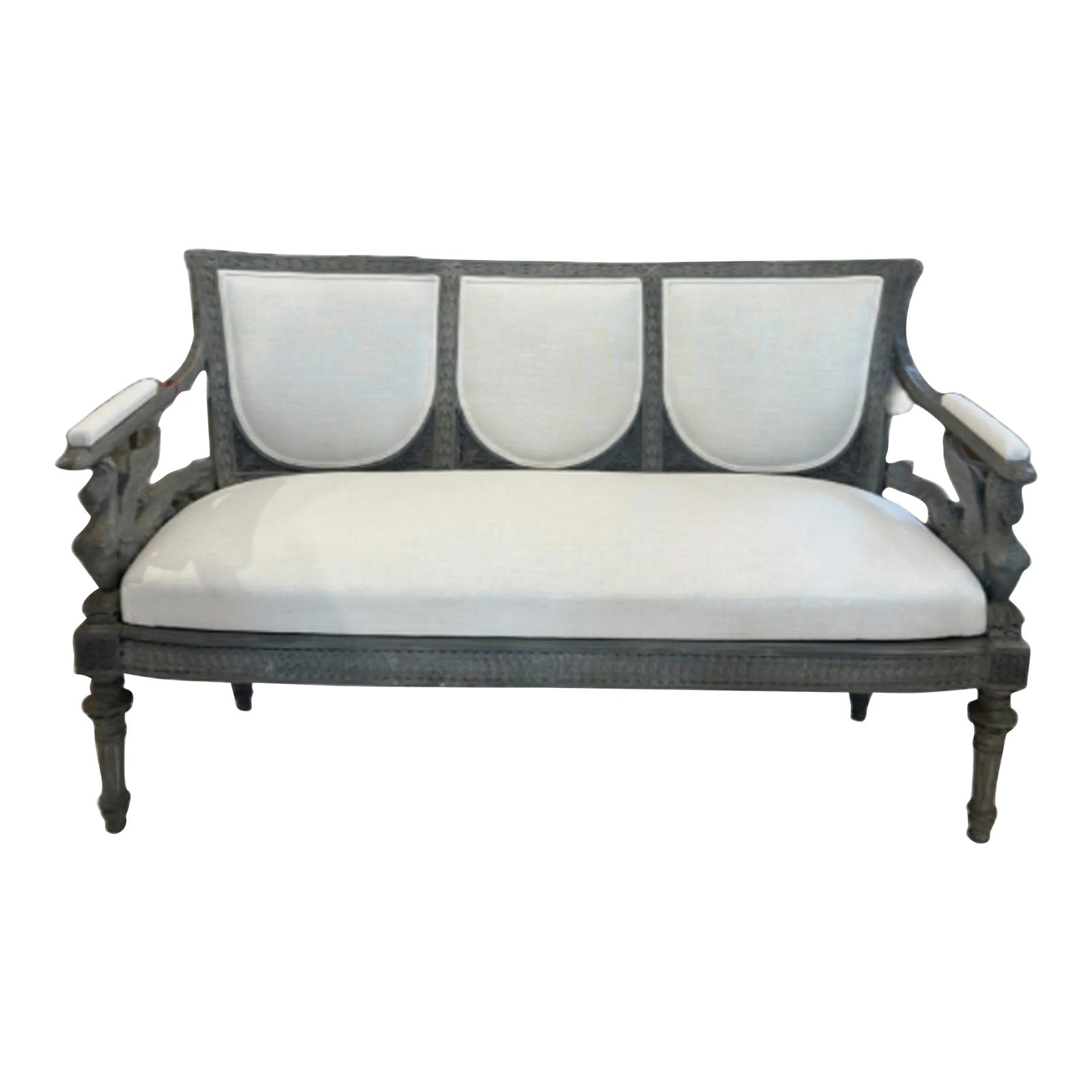 19th Century Swedish Bench With Griffons | Chairish