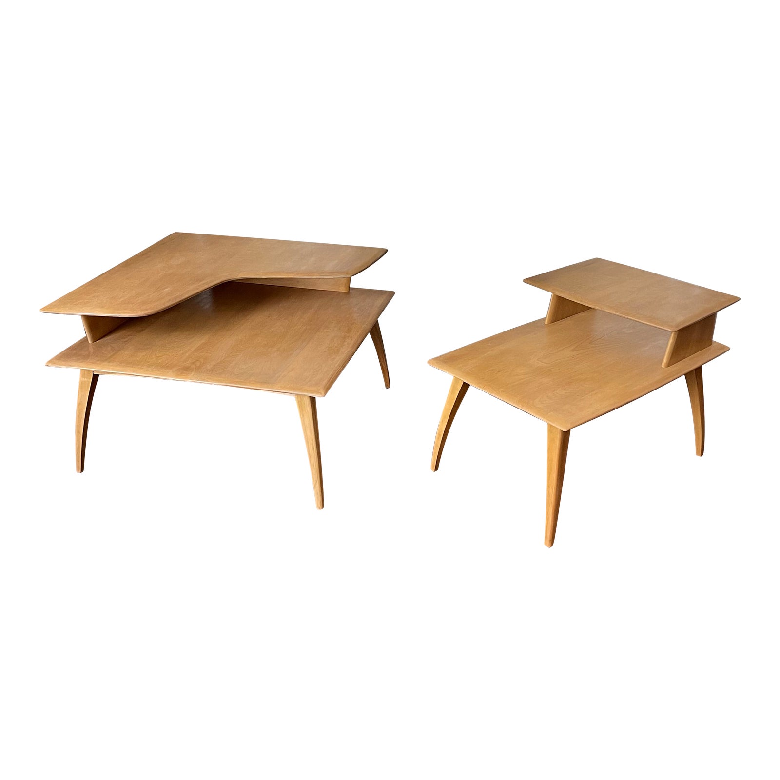 1950s Heywood Wakefield Mid Century Modern 2-Tier Step Tables - a Set ...