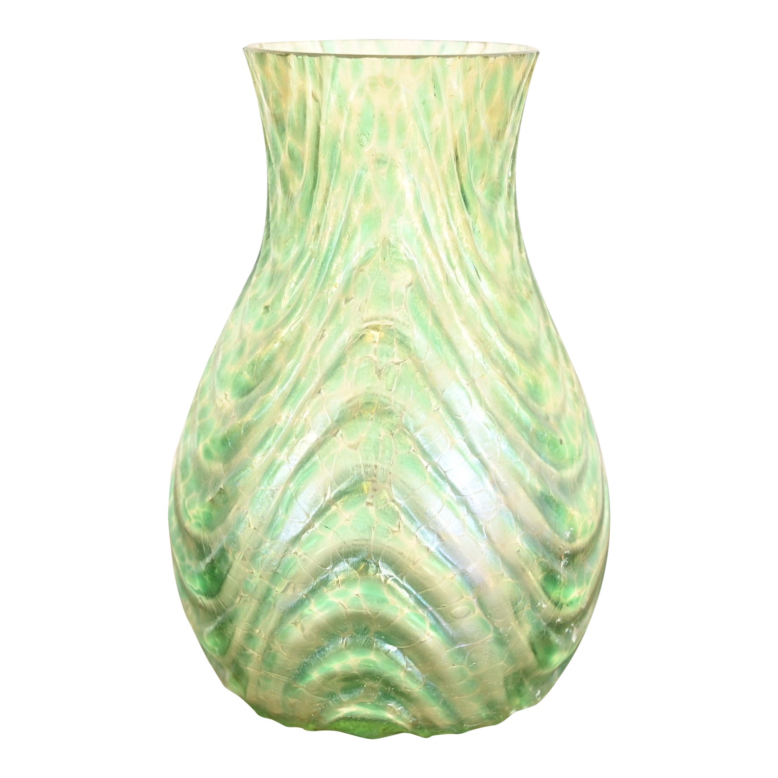 Loetz Art Nouveau Oceanik Iridescent Art Glass Vase | Chairish