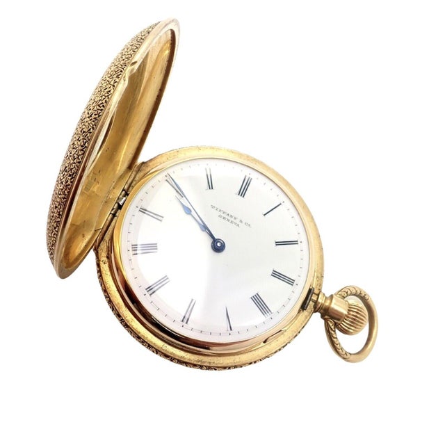 Vintage Tiffany & Co. Geneva 18k Yellow Gold Ladies Pocket Watch 36mm ...