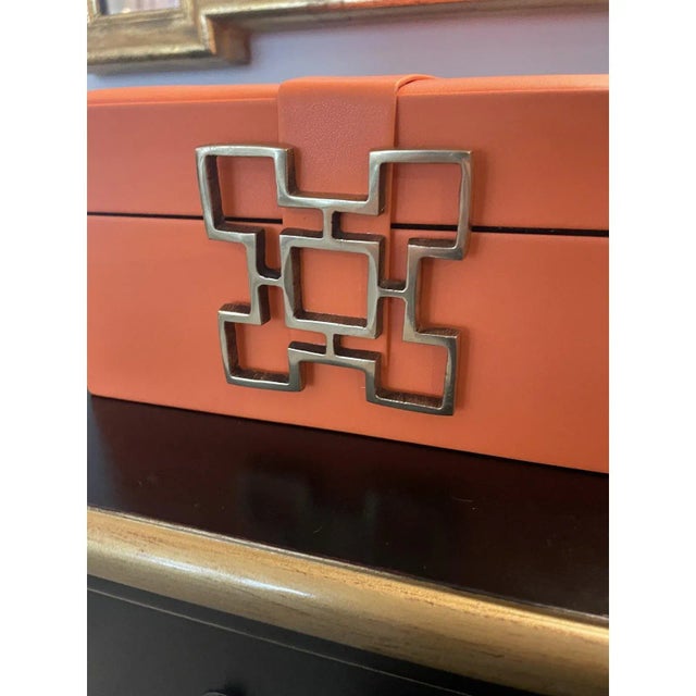 Modern Transitional Tory Burch Style Decorative Box | Chairish
