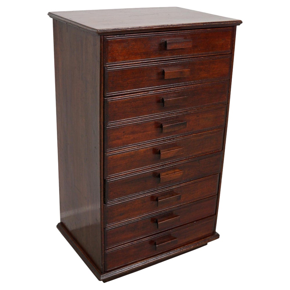 French Art Deco Mahogany Apothecary / Filing Cabinet, 1920s | Chairish