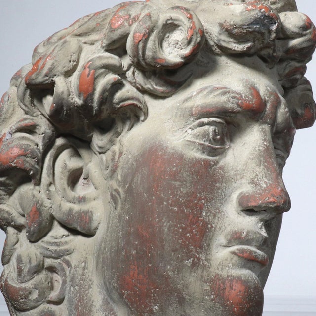 Life-Size Bust of David Plaster Sculpture | Chairish
