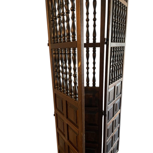 1970s Solid Wood Spindle Room Divider | Chairish