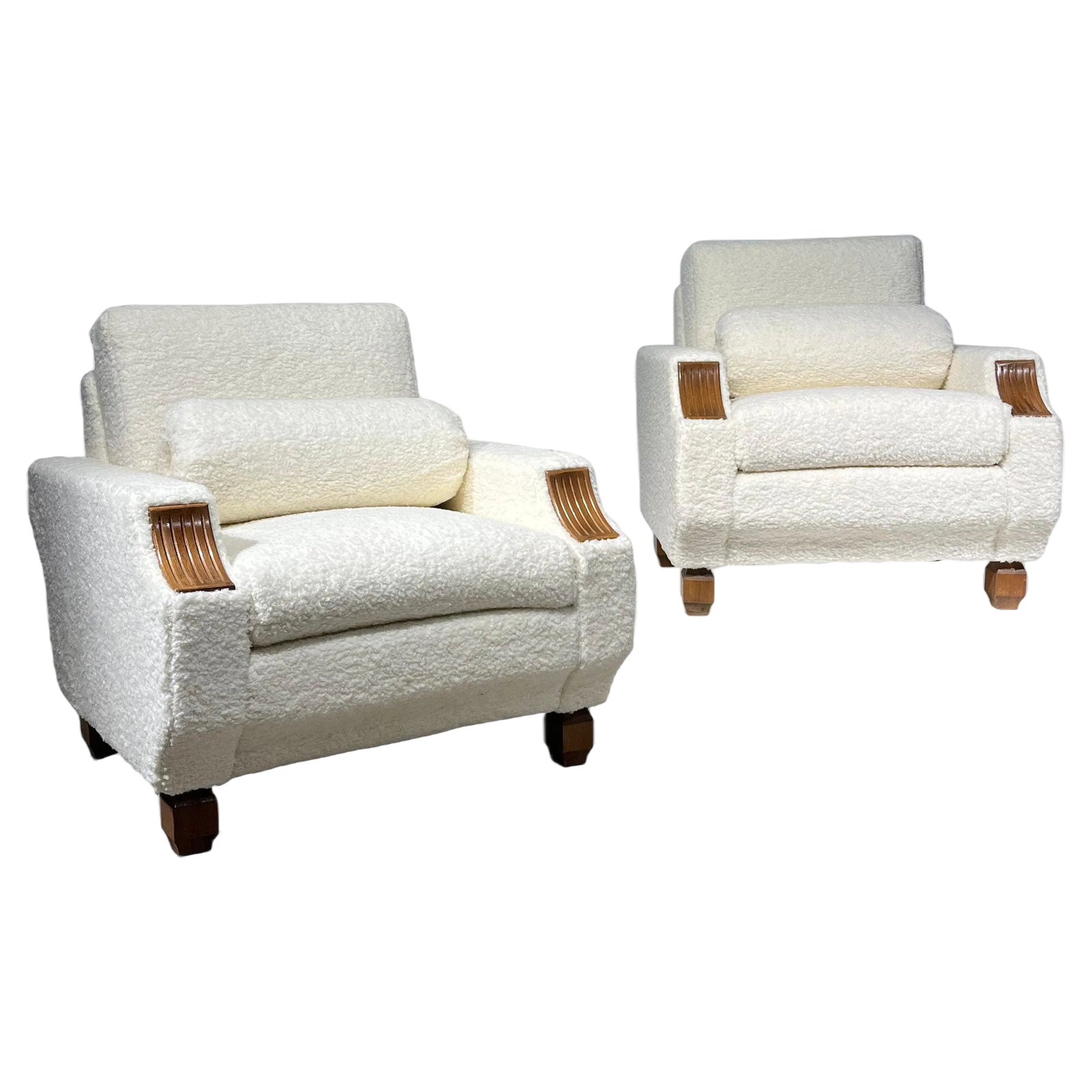 Set of Art Deco Easy Chairs, 1940s | Chairish