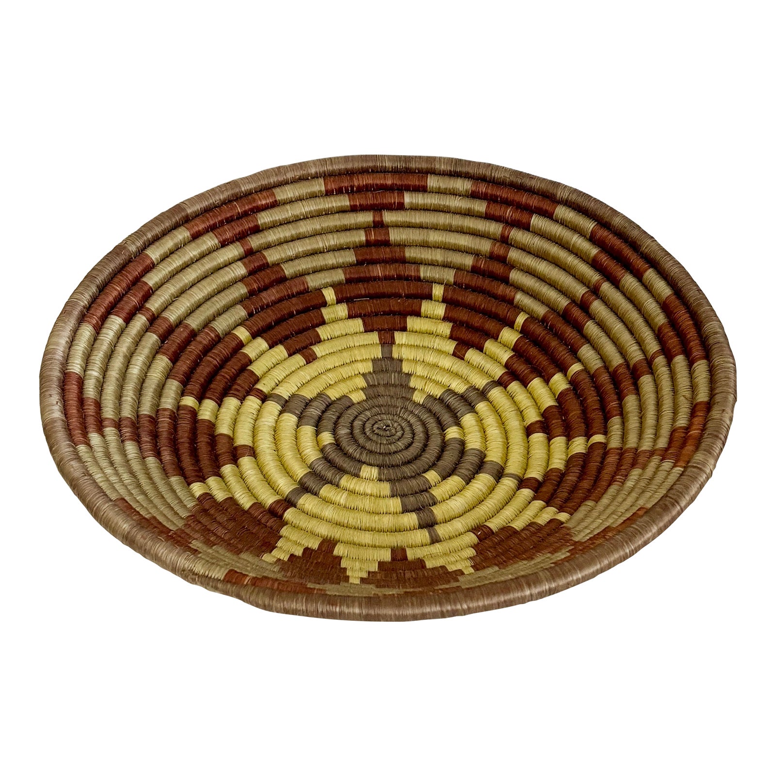 Handmade African Rwandan Woven Basket | Chairish