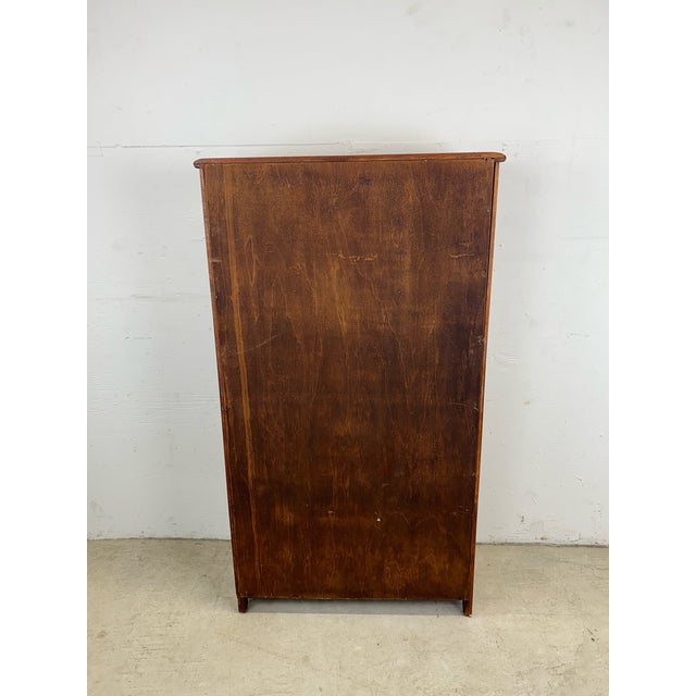 Vintage Tall Farmhouse Style Solid Maple Bookcase | Chairish