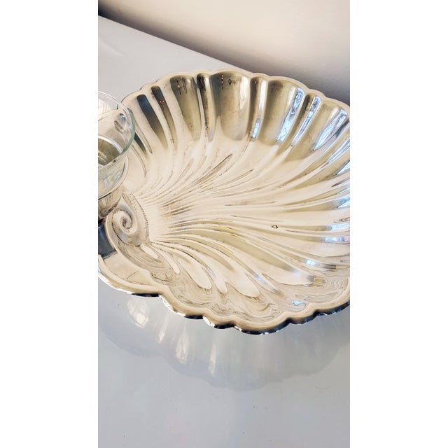 Mid-Century Sheffield Silver Co. Shell Serving Dish With Removable ...