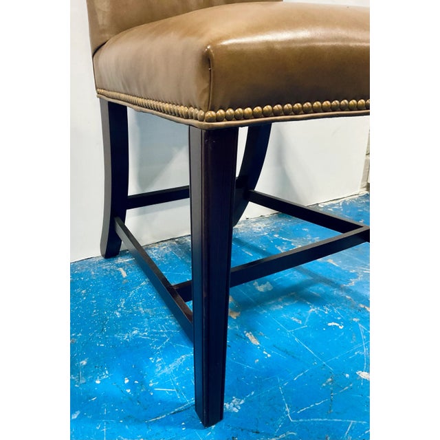 Hickory Chair Urban Night Camel Brown Leather Dining Chairs Pair | Chairish