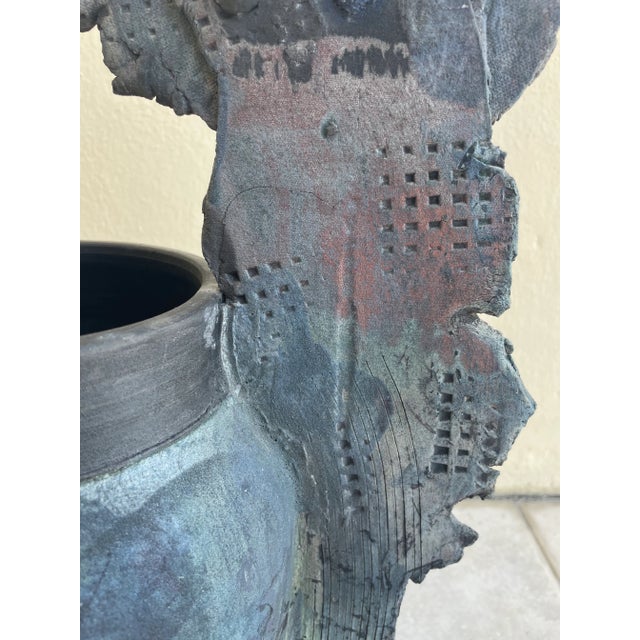 Matthew Lovein Raku Studio Pottery Vase | Chairish