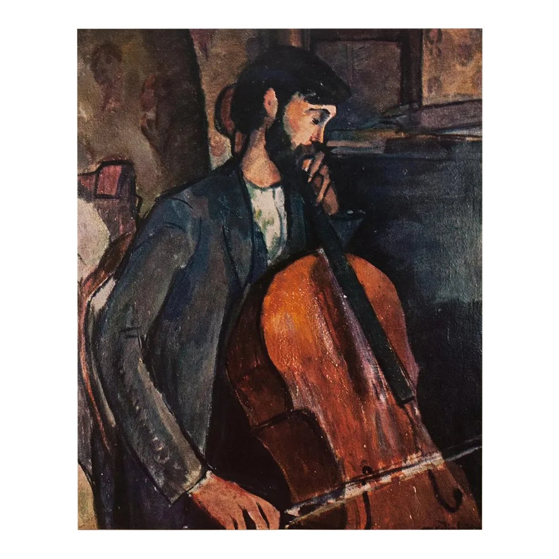 1958 After Amedeo Modigliani "The Cellist", First English Edition ...