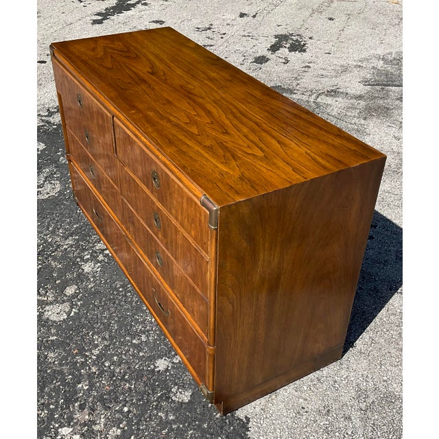 Late 20th Century Vintage Boho Drexel Campaign Dresser | Chairish