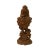 Chinese Brown Zen Master Damo Deity Meditation Wood Statue | Chairish